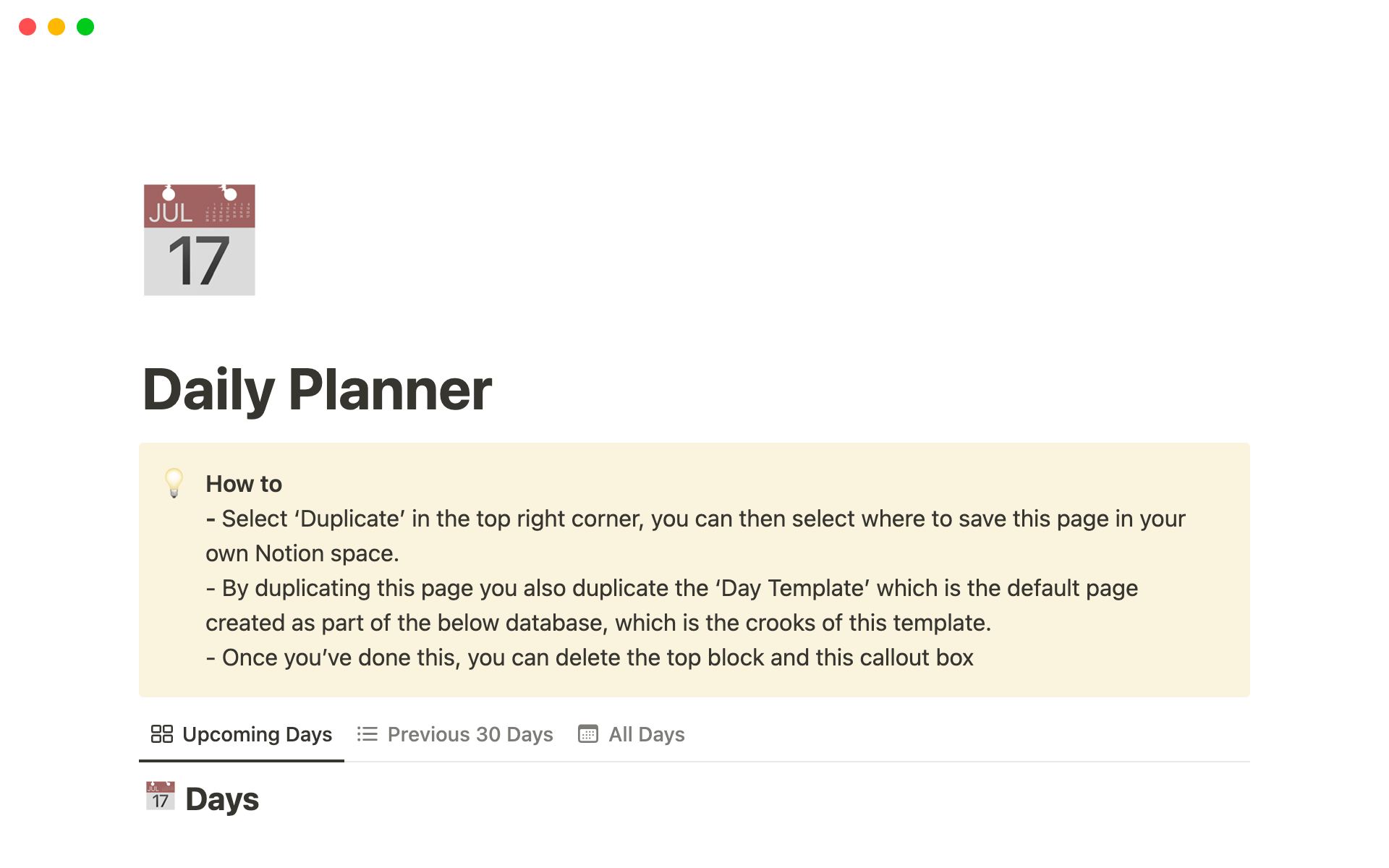 Daily Planner Template by Chris Alderson | Notion Marketplace