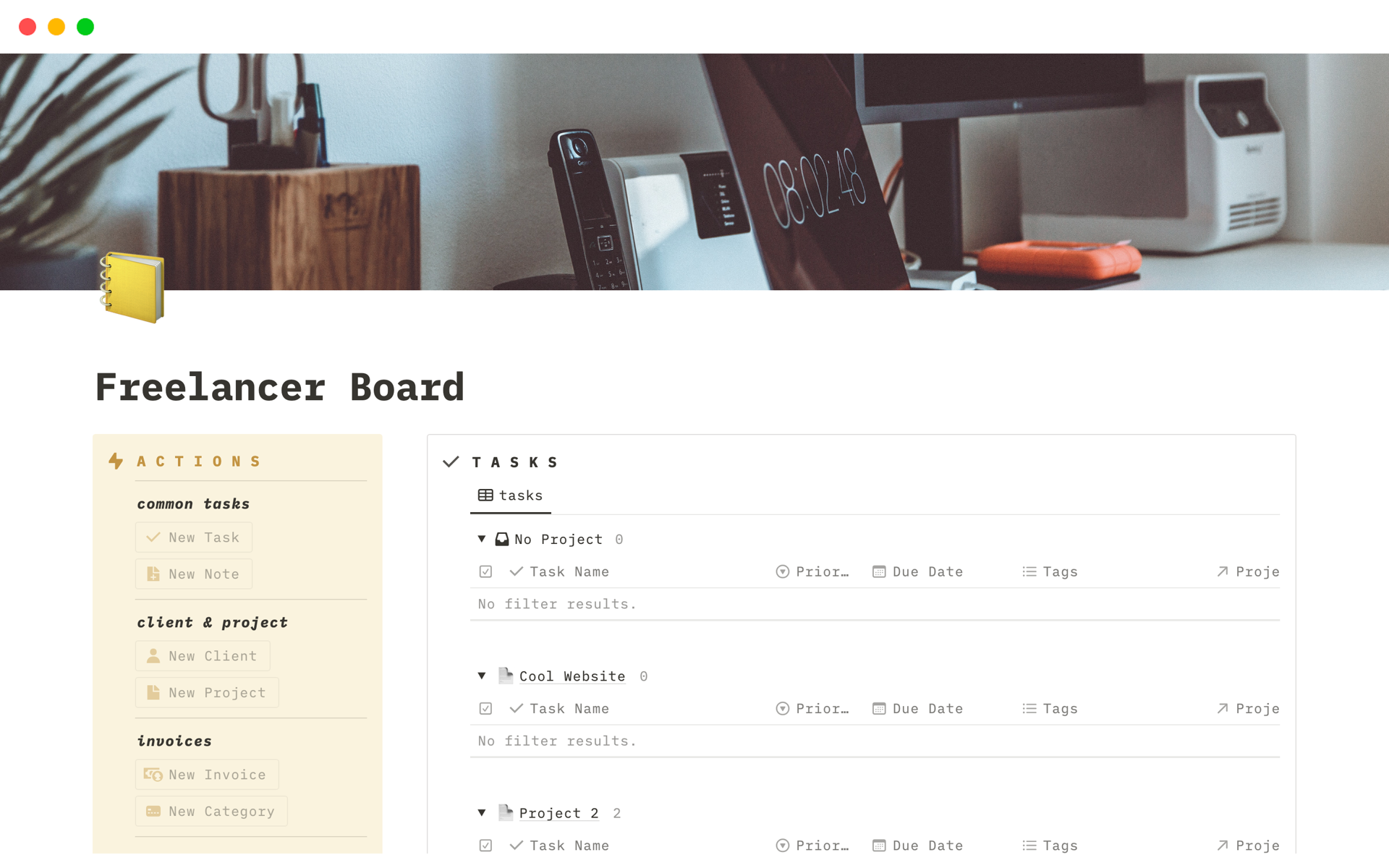 All-in-one freelancer organization Template by Alice Esc | Notion ...