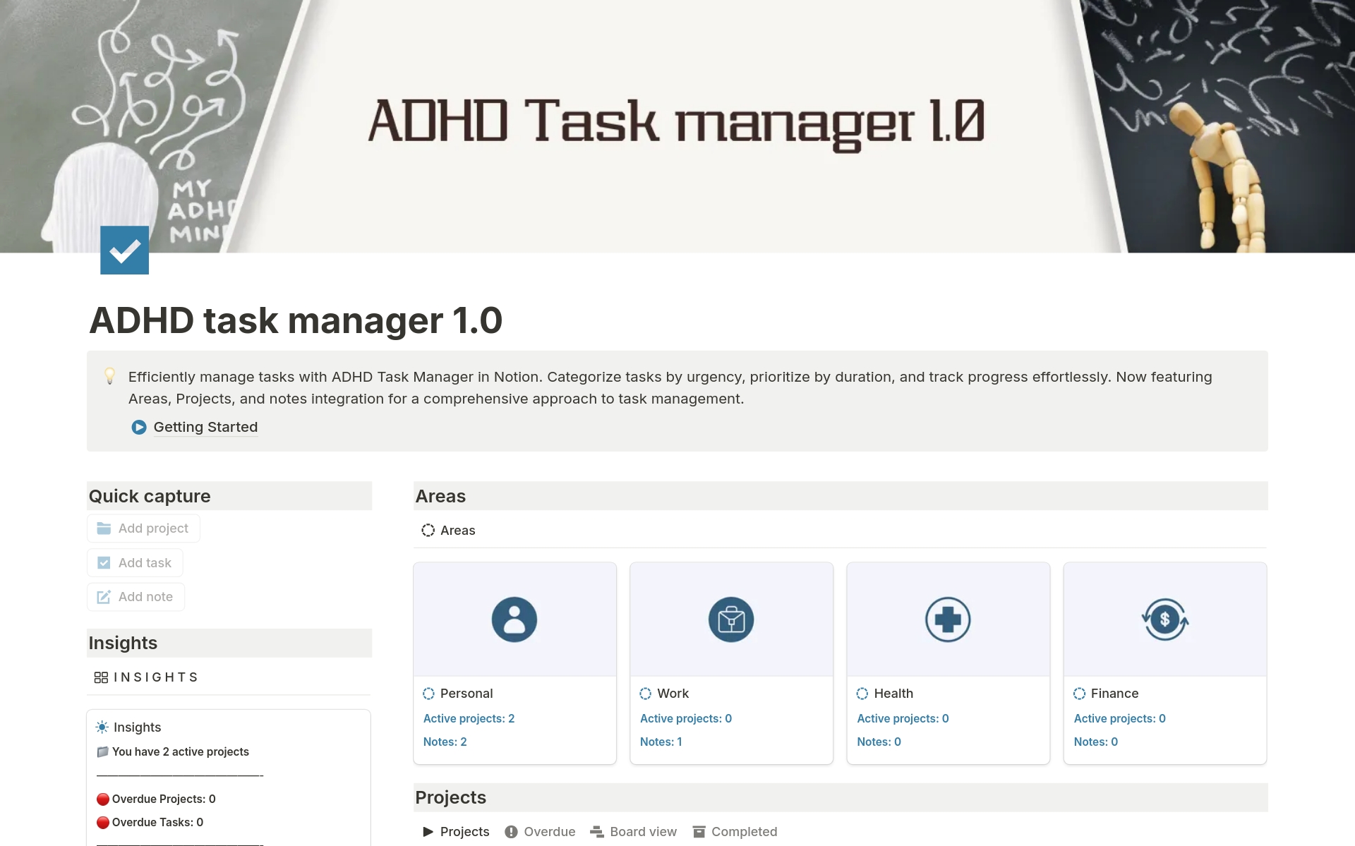ADHD task manager 1.0 Template | Notion Marketplace