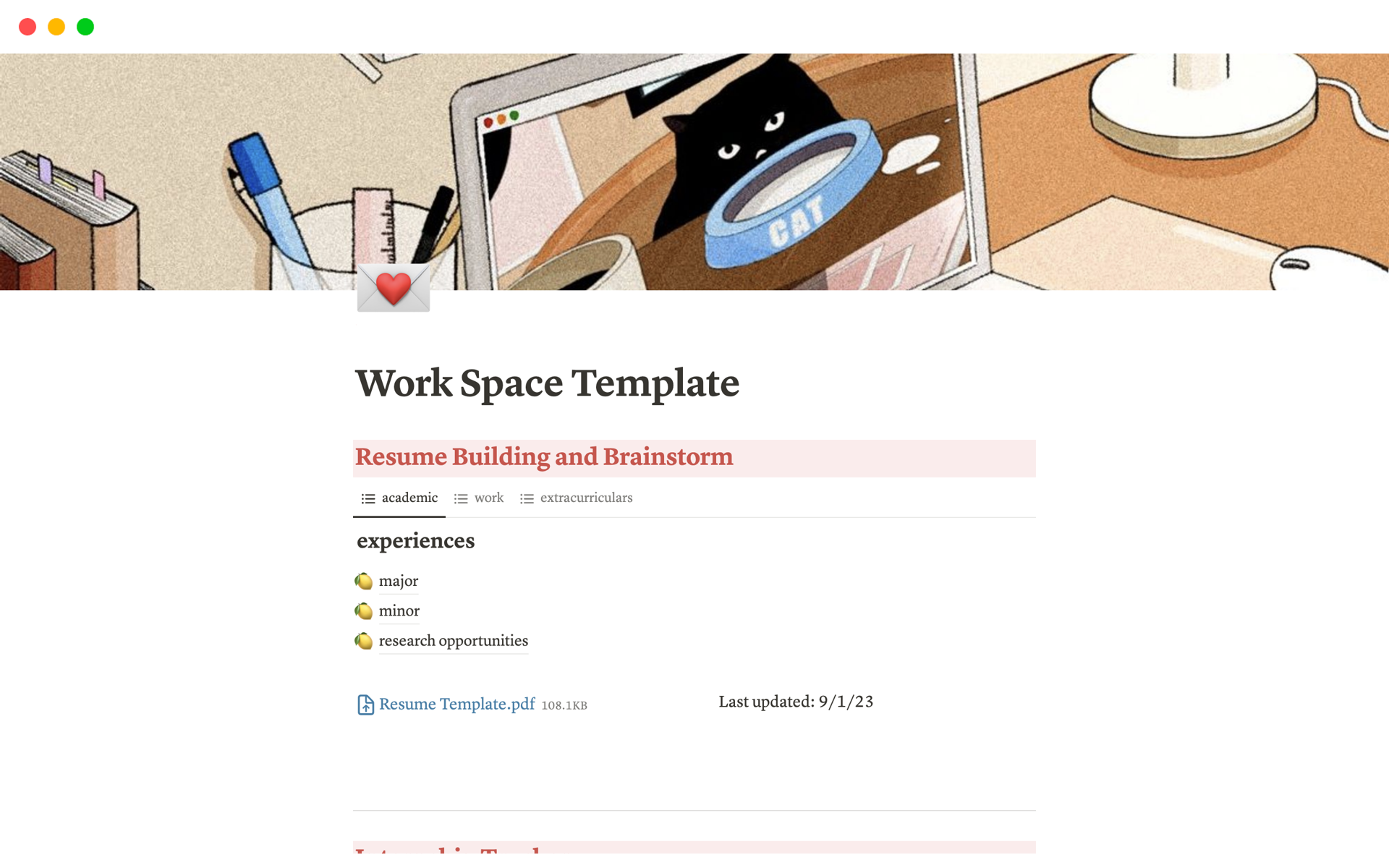 Productive work Template by Yullia | Notion Marketplace