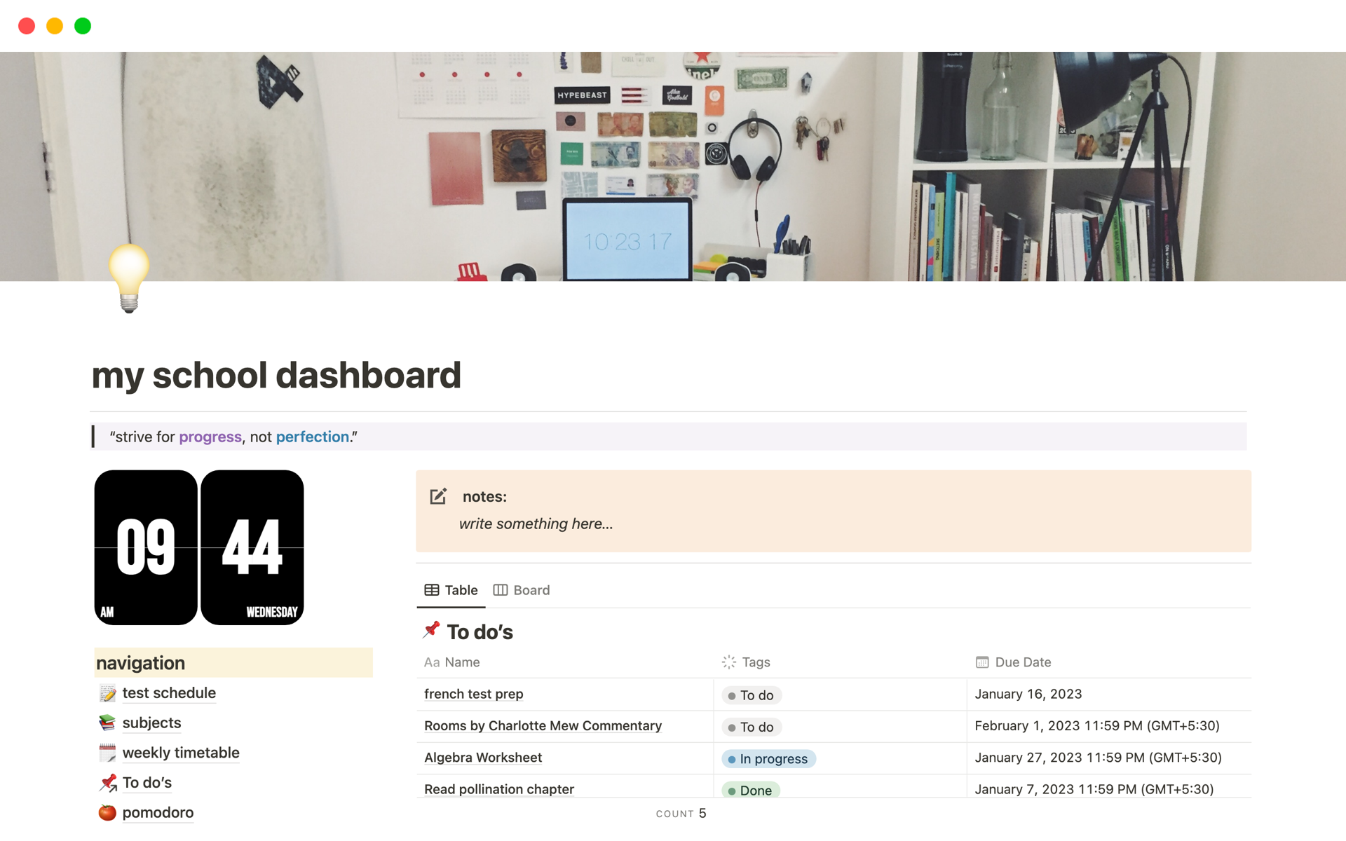 School Dashboard Template | Notion Marketplace