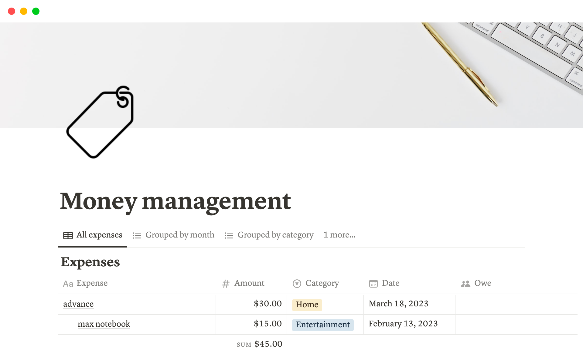 Money Tracker Template | Notion Marketplace