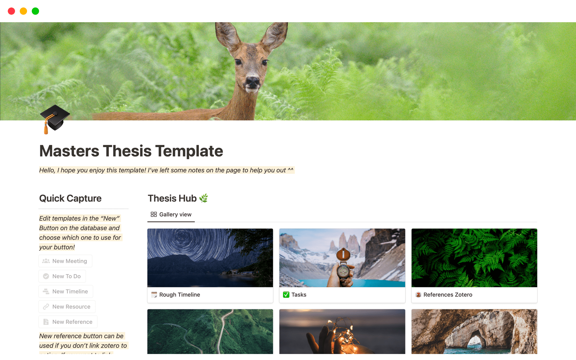 Masters Thesis Template by Andrea Cruz | Notion Marketplace