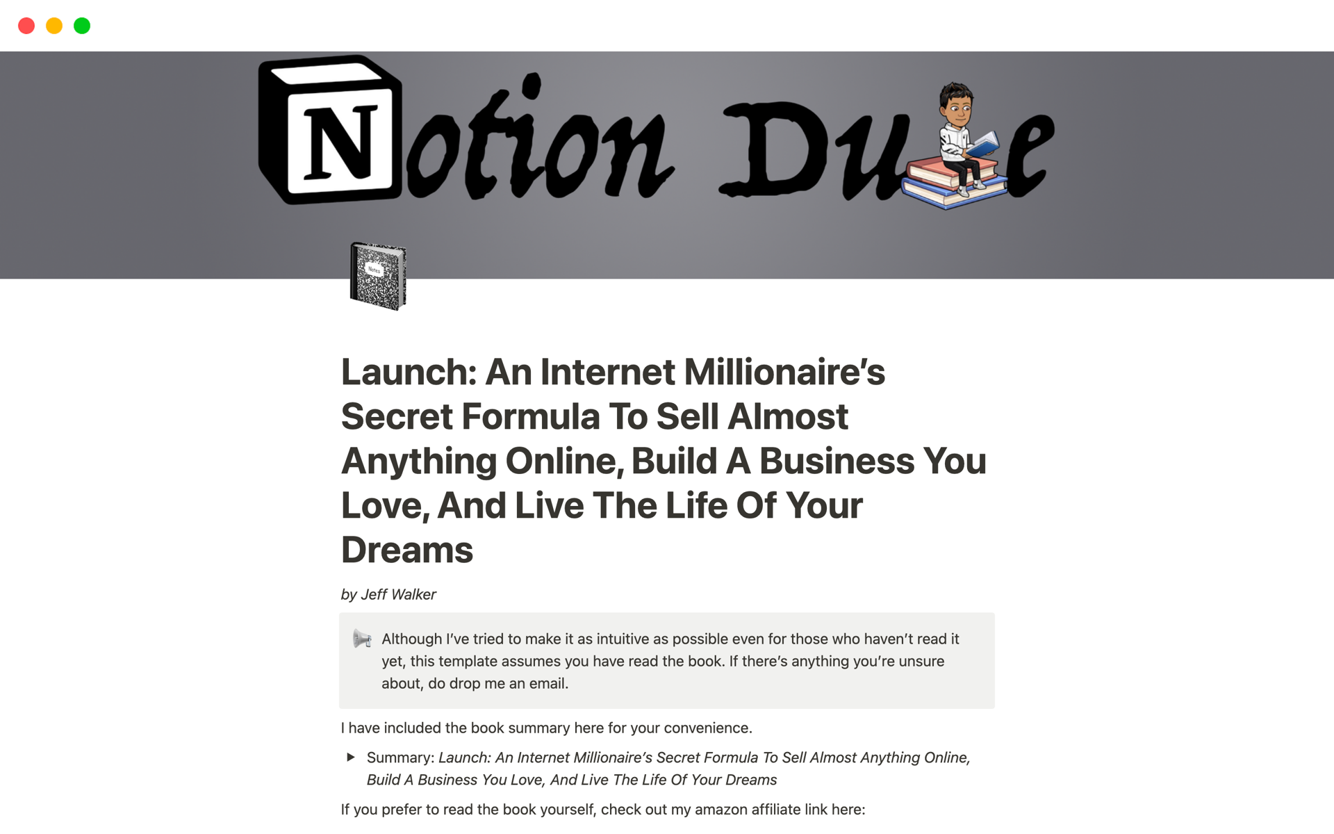 An Internet Millionaire’s Secret Formula Notebook Template | Notion Marketplace