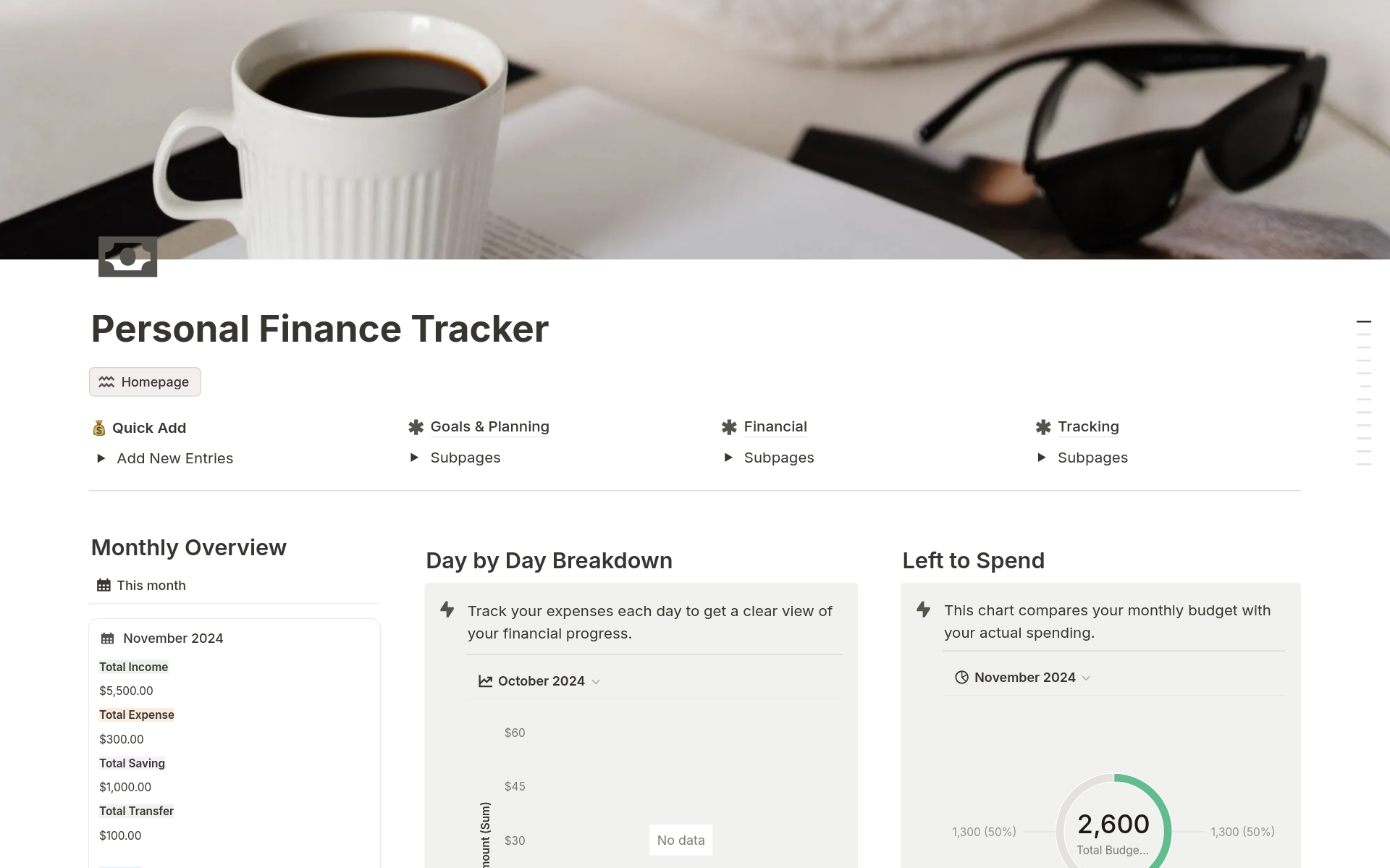 Money Tracker Template | Notion Marketplace