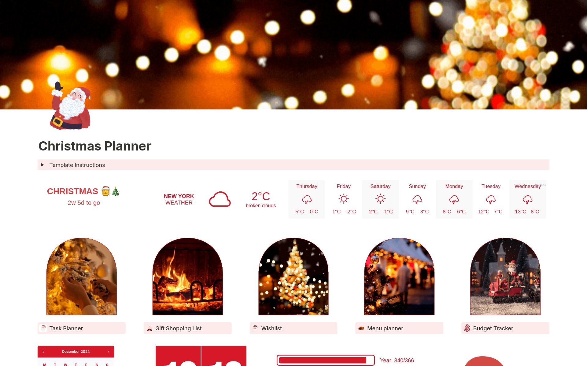Christmas Planner Template by Locominder | Notion Marketplace