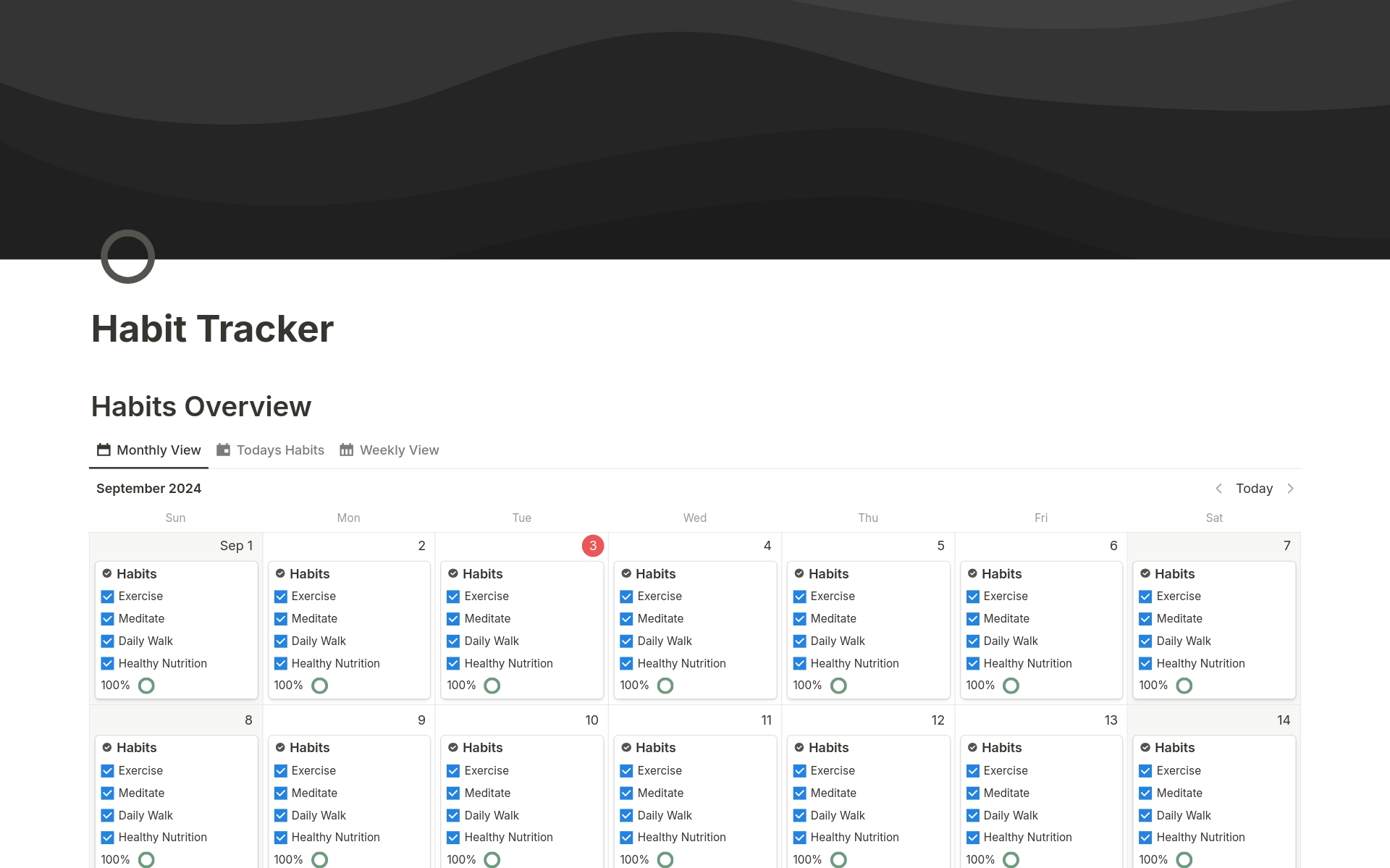 Simple Habit Tracker Template | Notion Marketplace