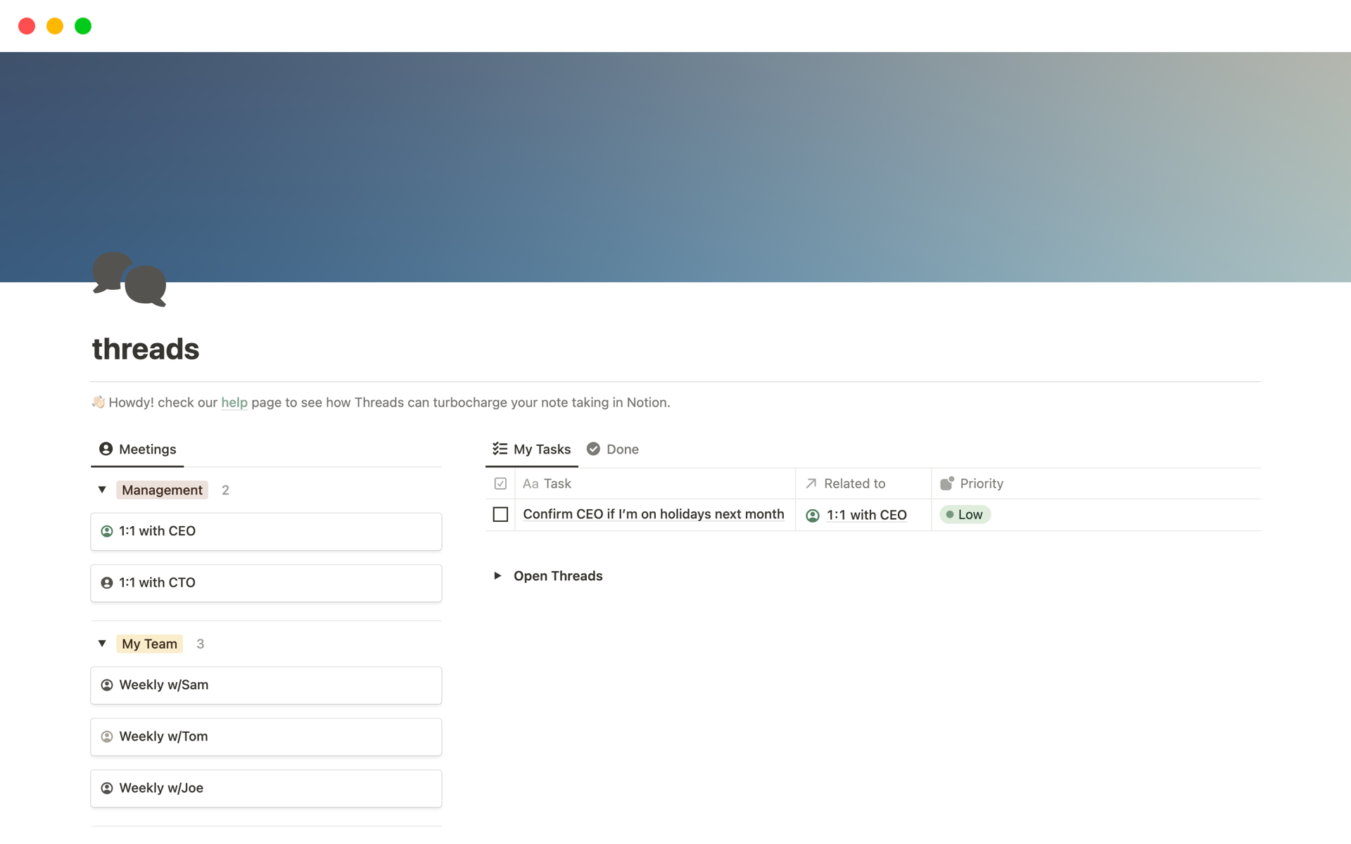 threads Note taking Template by The Bald Engineer | Notion Marketplace