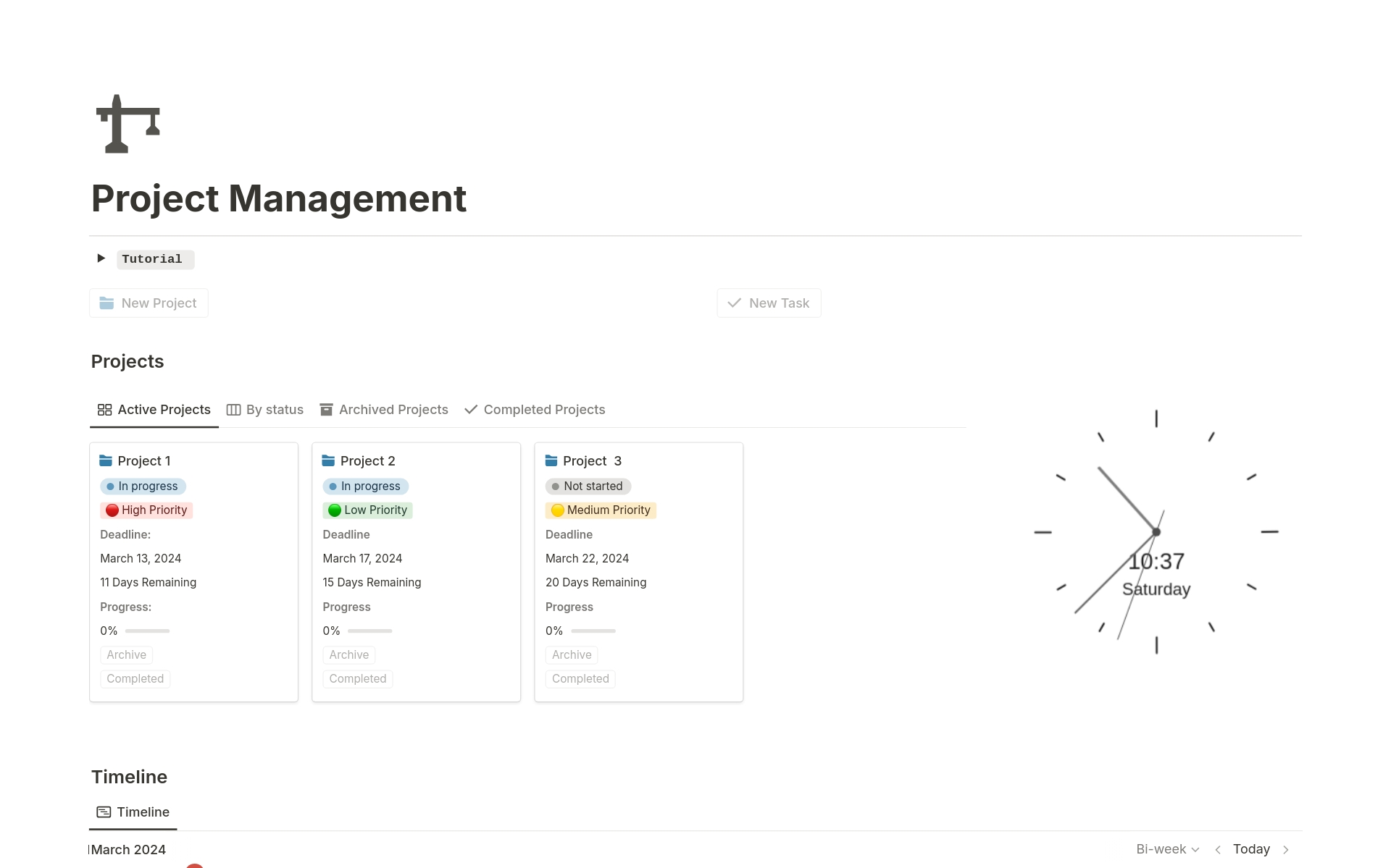The Simple Project Manager Template | Notion Marketplace