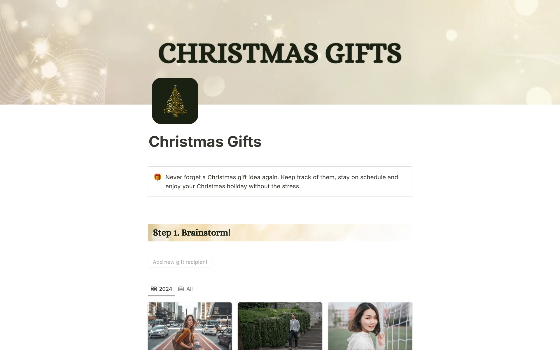 Gift Tracker Template | Notion Marketplace