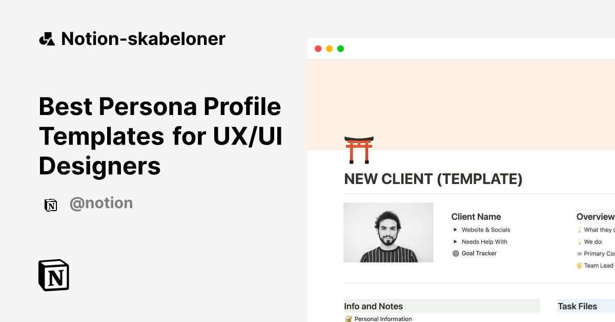 Best Persona Profile Templates for UX/UI Designers | Notion Marketplace ...