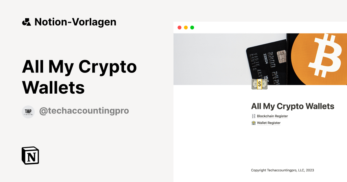 All My Crypto Wallets Vorlage | Notion-Marketplace