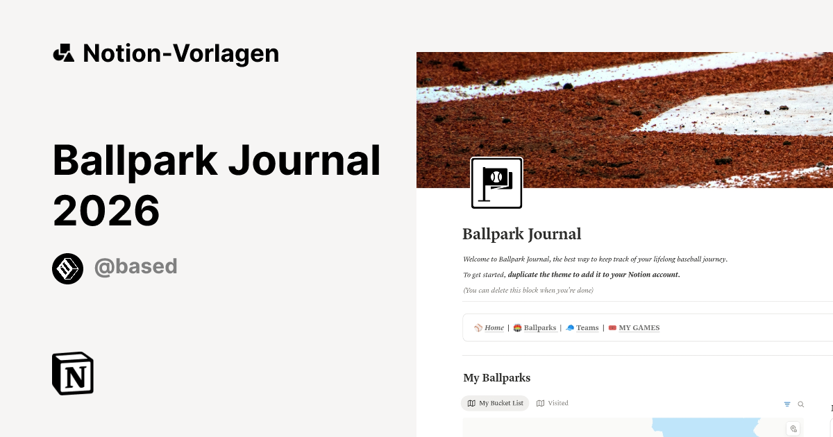 Ballpark Journal 2026 Vorlage von BASED | Notion-Marketplace