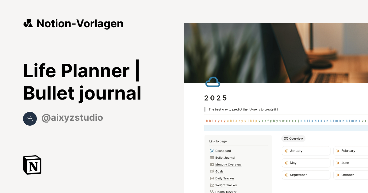 Life Planner | Bullet journal Vorlage | Notion-Marketplace