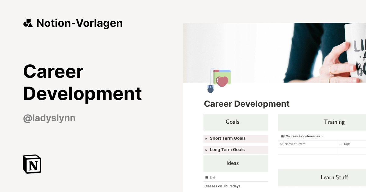 Career Development Vorlage von LadySlynn | Notion-Marketplace