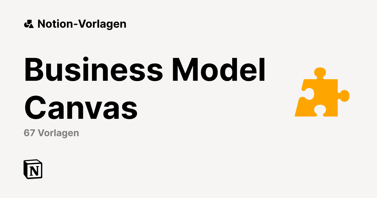 Die besten Business Model Canvas-Vorlagen aus Notion | Notion-Marketplace