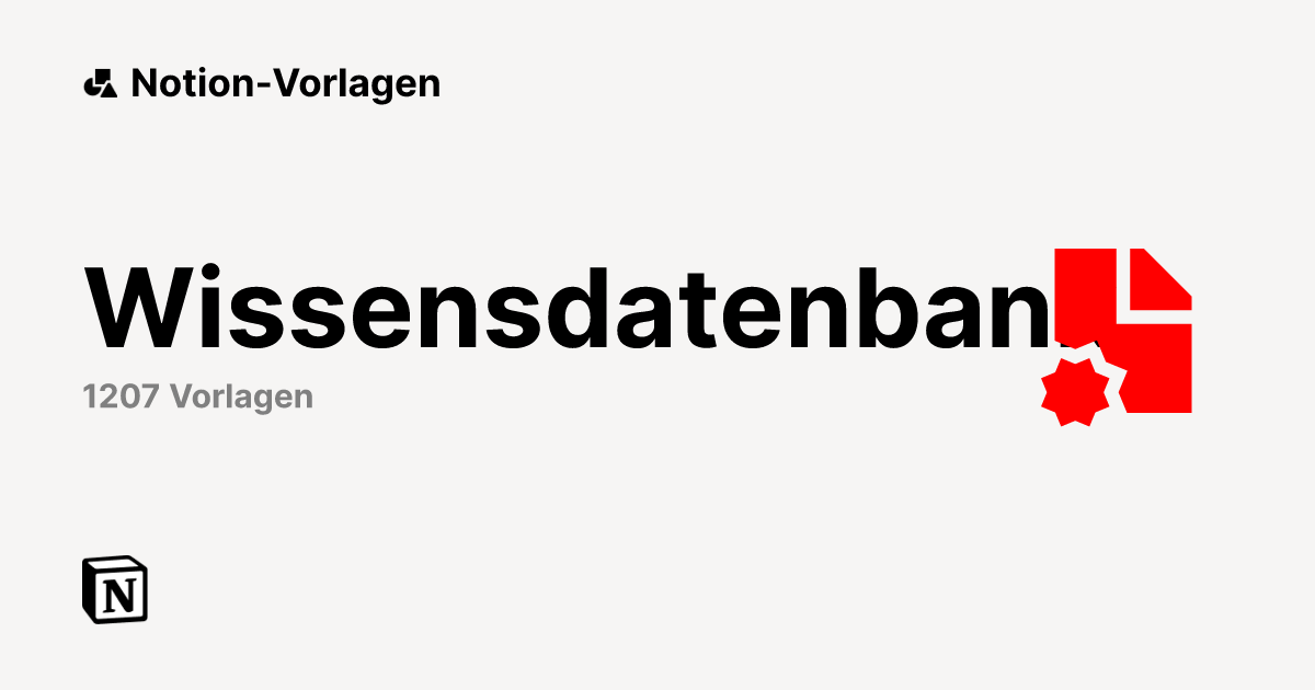 Kostenlose Vorlagen aus dem Bereich Wissensdatenbank von Notion | Notion-Marketplace