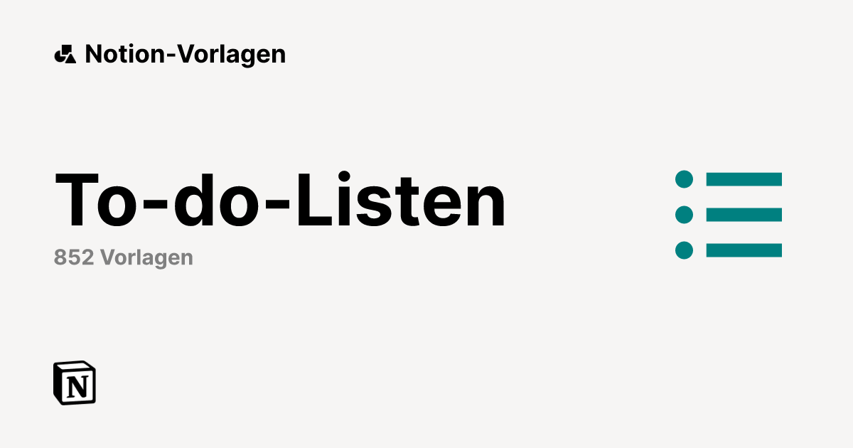 Die wichtigsten Vorlagen im Bereich To-do-Listen von Notion | Notion ...