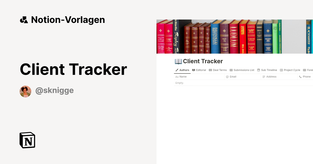 Client Tracker Vorlage | Notion-Marketplace