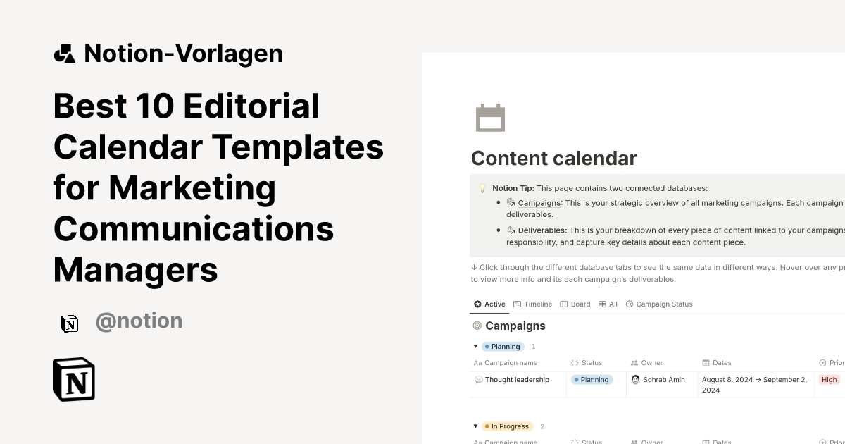 Best 10 Editorial Calendar Templates for Marketing Communications ...
