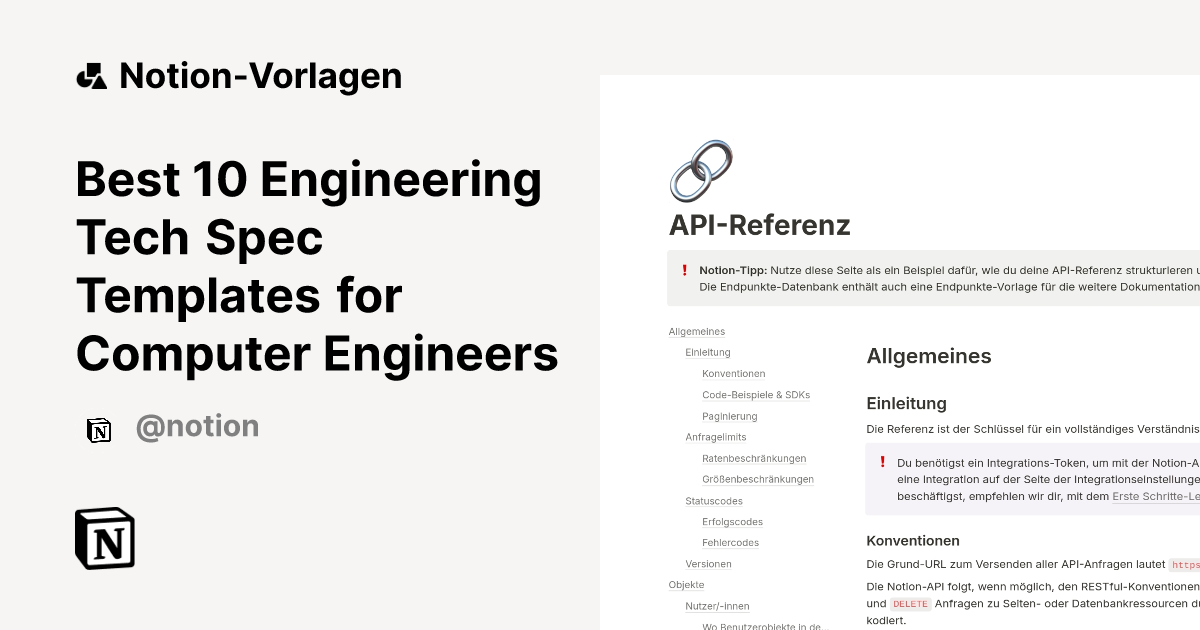 Best 10 Engineering Tech Spec Templates for Computer Engineers | Notion ...