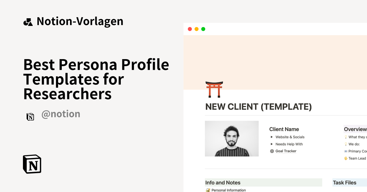 Best Persona Profile Templates for Researchers | Notion-Vorlagen ...