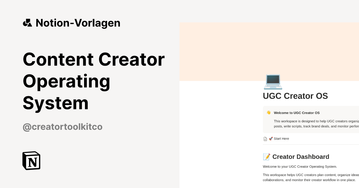 Content Creator Operating System Vorlage von Content Creator Operating ...