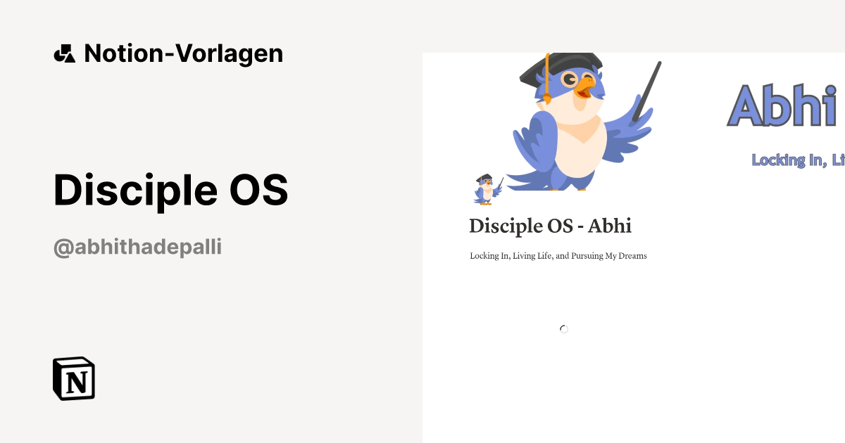 Disciple OS Vorlage | Notion-Marketplace