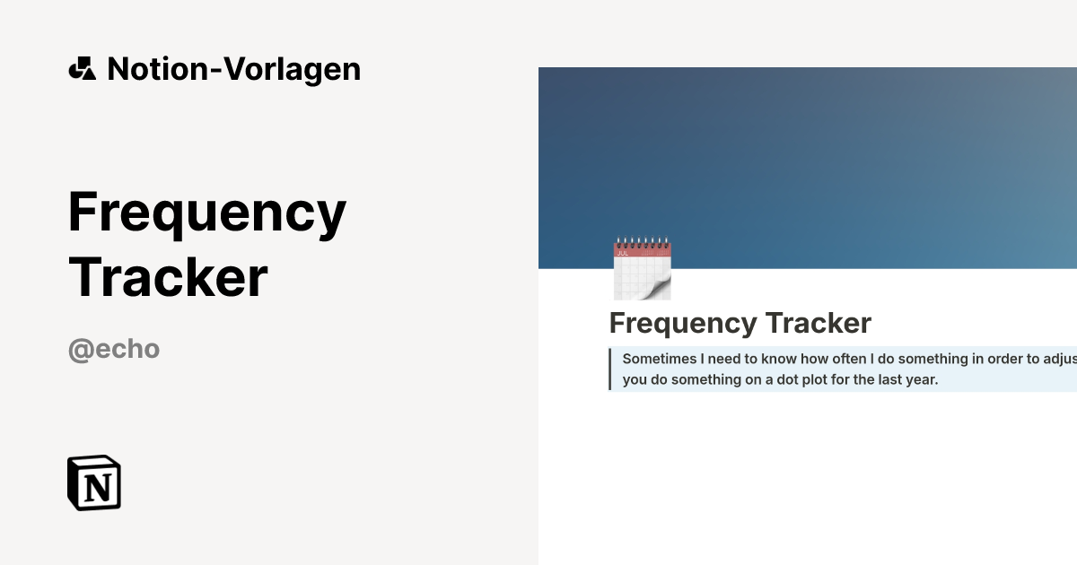 Frequency Tracker Vorlage von Momo | Notion-Marketplace
