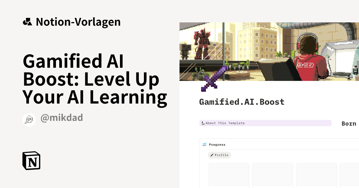 Gamified AI Boost: Level Up Your AI Learning Vorlage von Mikdad ...
