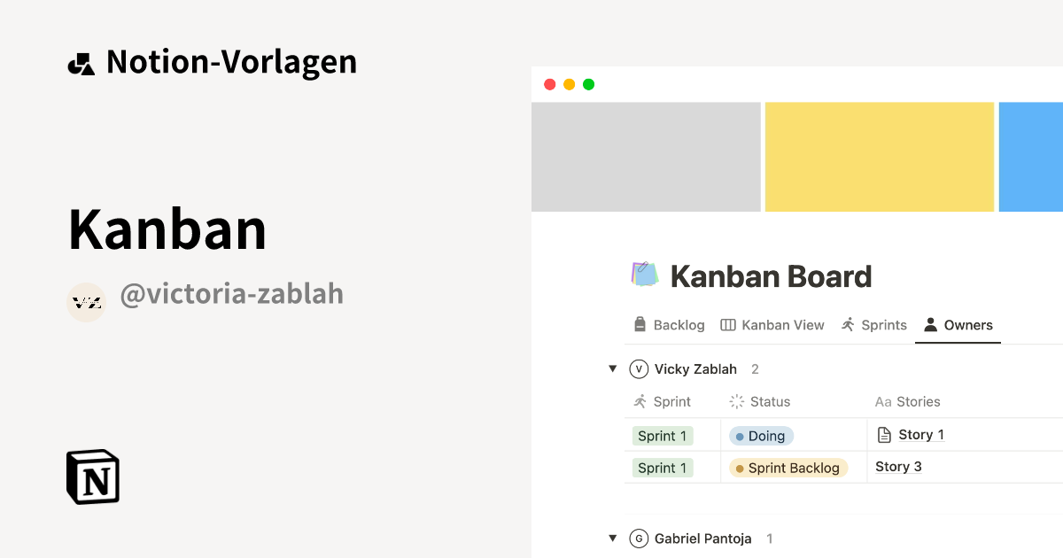 Kanban Vorlage | Notion-Marketplace