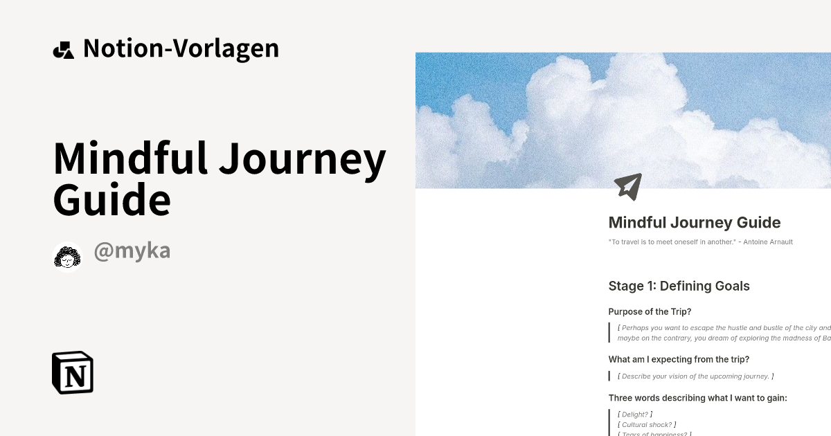 Mindful Journey Guide Vorlage | Notion-Marketplace
