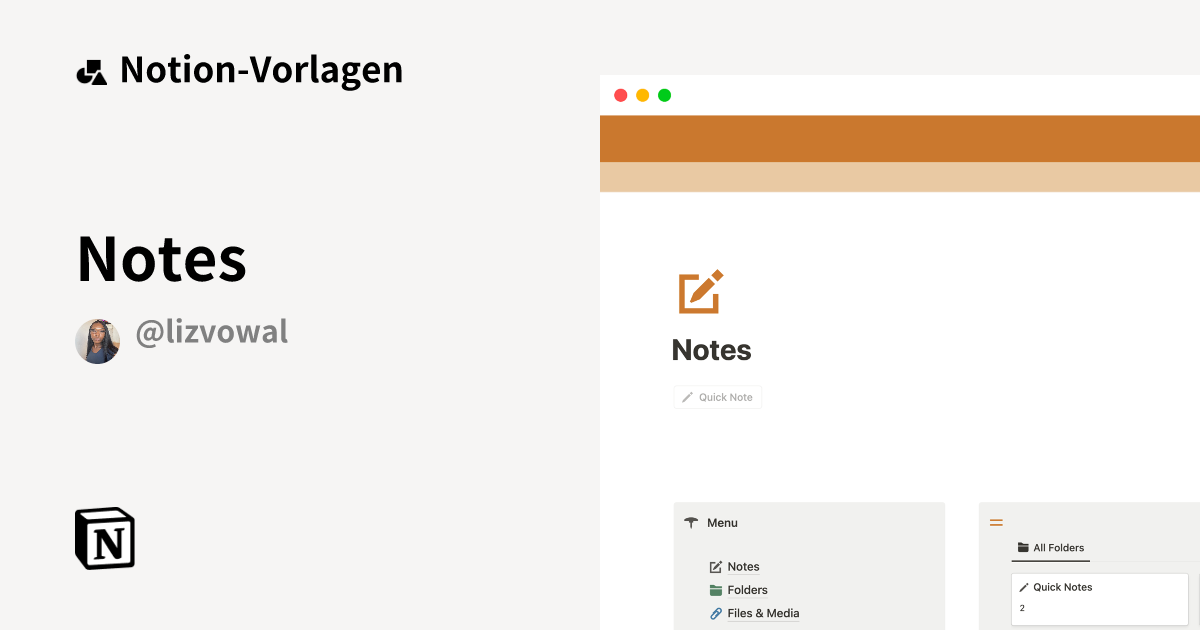 Notes Vorlage | Notion-Marketplace