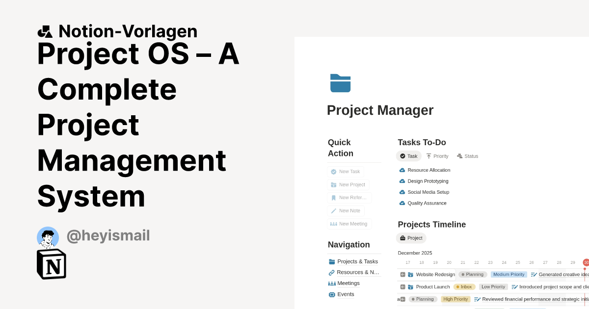 Project OS – A Complete Project Management System Vorlage von heyismail ...