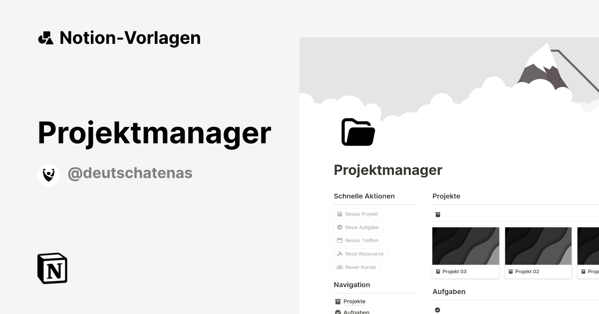 Projektmanager Vorlage | Notion-Marketplace