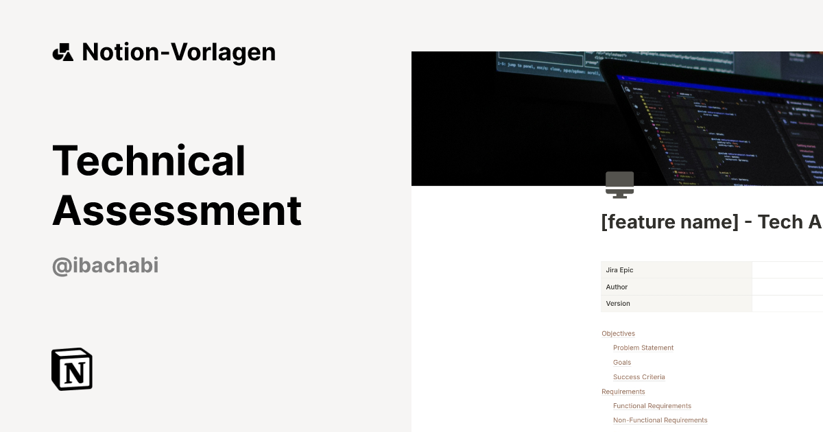 Technical Assessment Vorlage | Notion-Marketplace