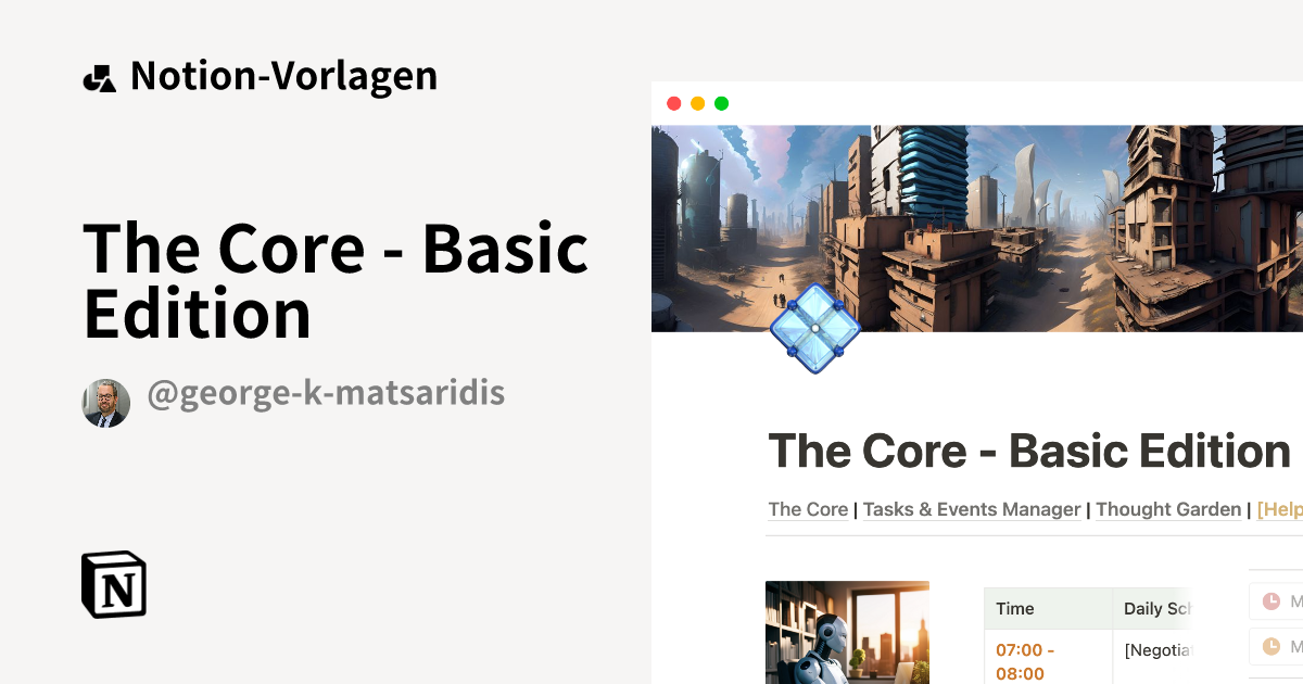 The Core - Basic Edition Vorlage | Notion-Marketplace