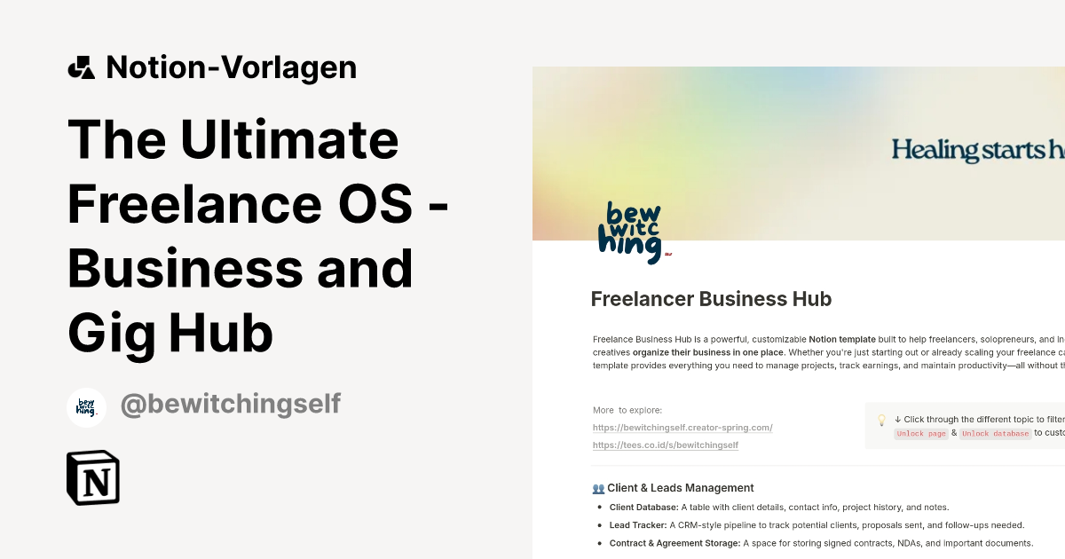 The Ultimate Freelance OS - Business and Gig Hub Vorlage | Notion ...