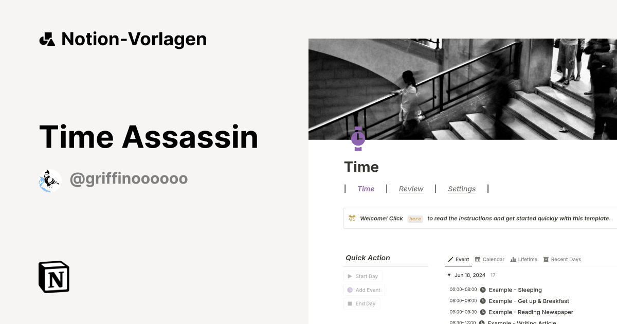 Time Assassin Vorlage | Notion-Marketplace