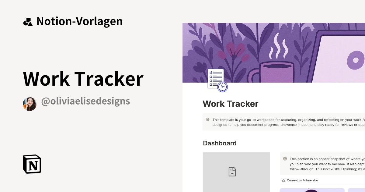 Work Tracker Vorlage | Notion-Marketplace