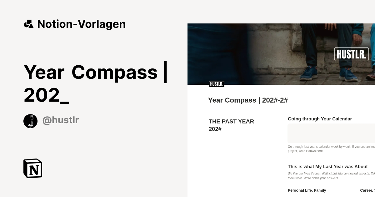 Year Compass | 202_ Vorlage | Notion-Marketplace