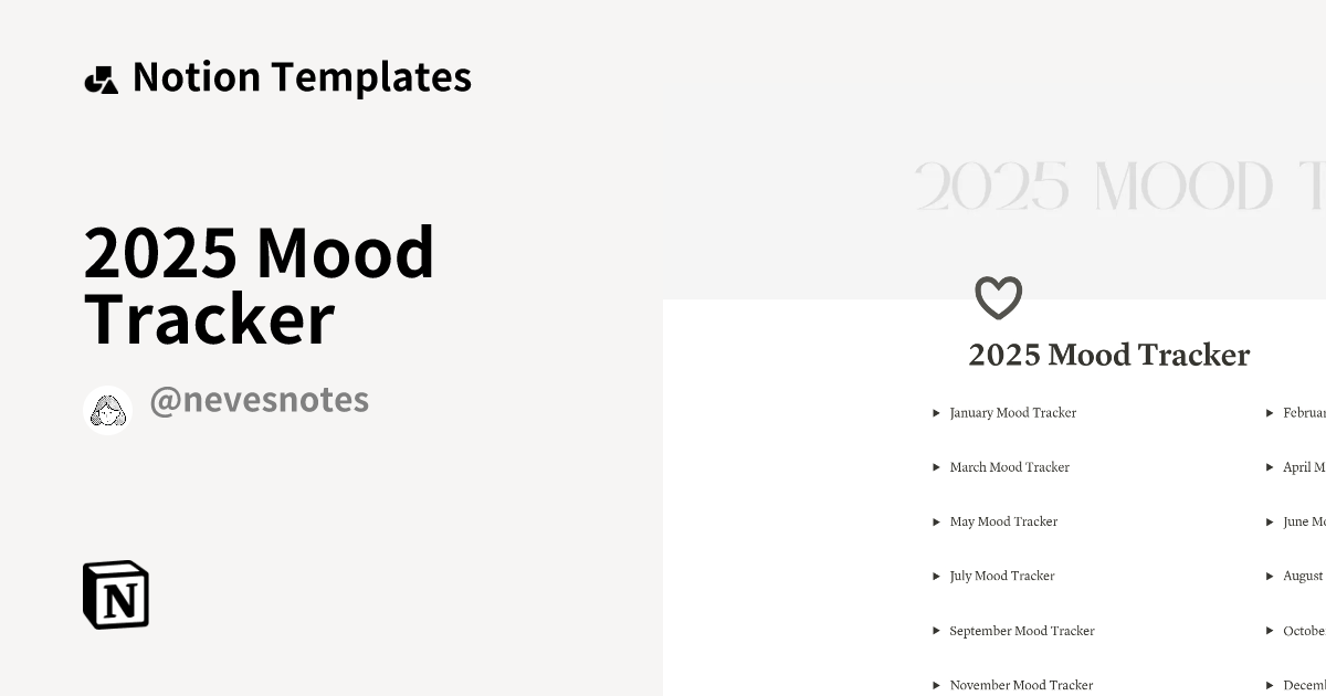 2025 Mood Tracker Template | Notion Marketplace