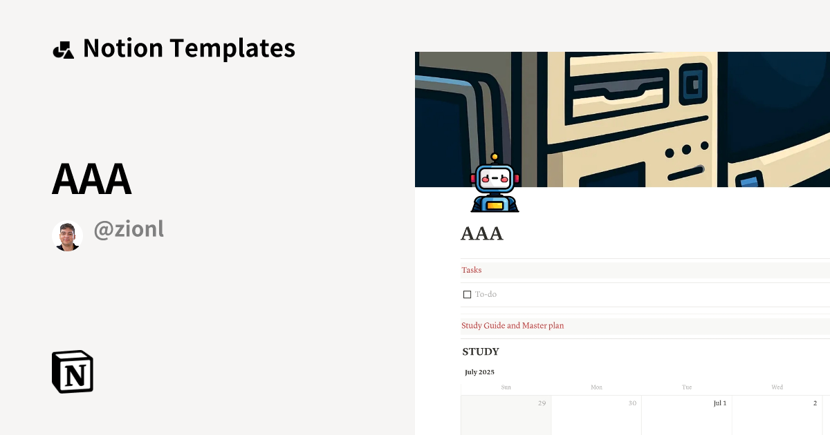 AAA Template by BigZ | Notion Marketplace