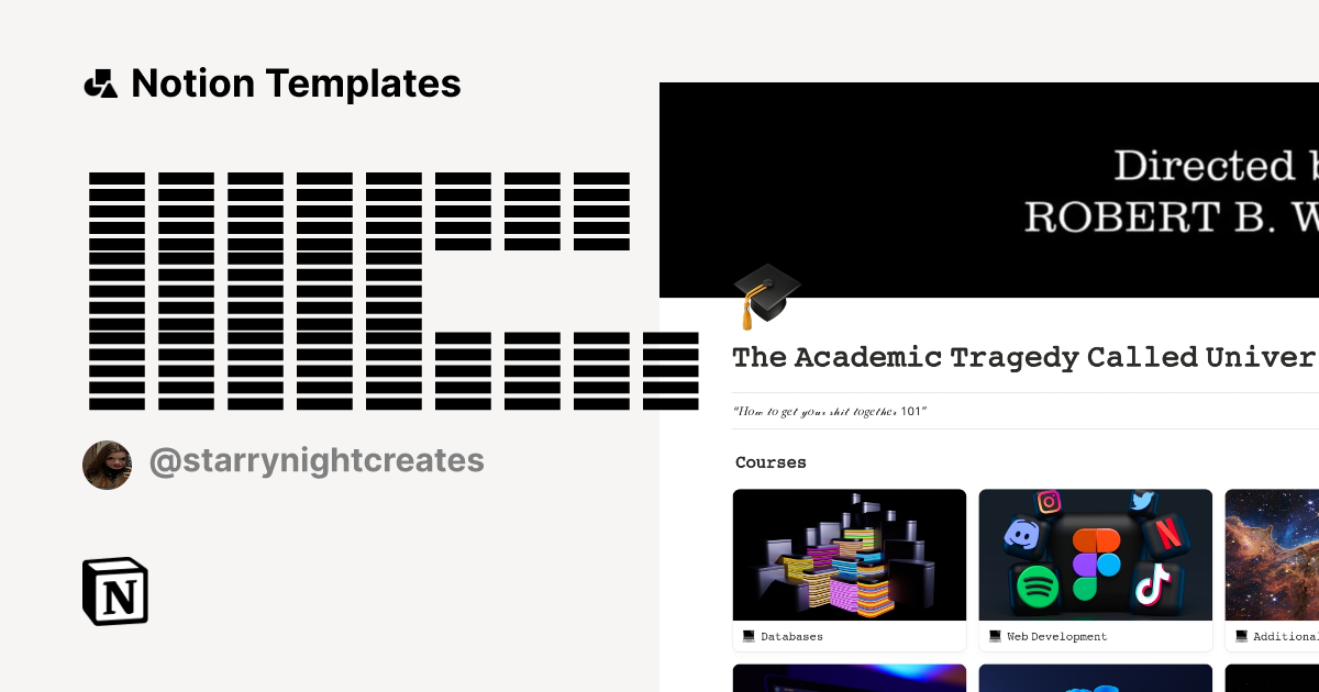 𝙰𝚌𝚊𝚍𝚎𝚖𝚒𝚌 𝙲𝚑𝚊𝚘𝚜 𝙾𝚛𝚐𝚊𝚗𝚒𝚜𝚎𝚛 Template | Notion Marketplace