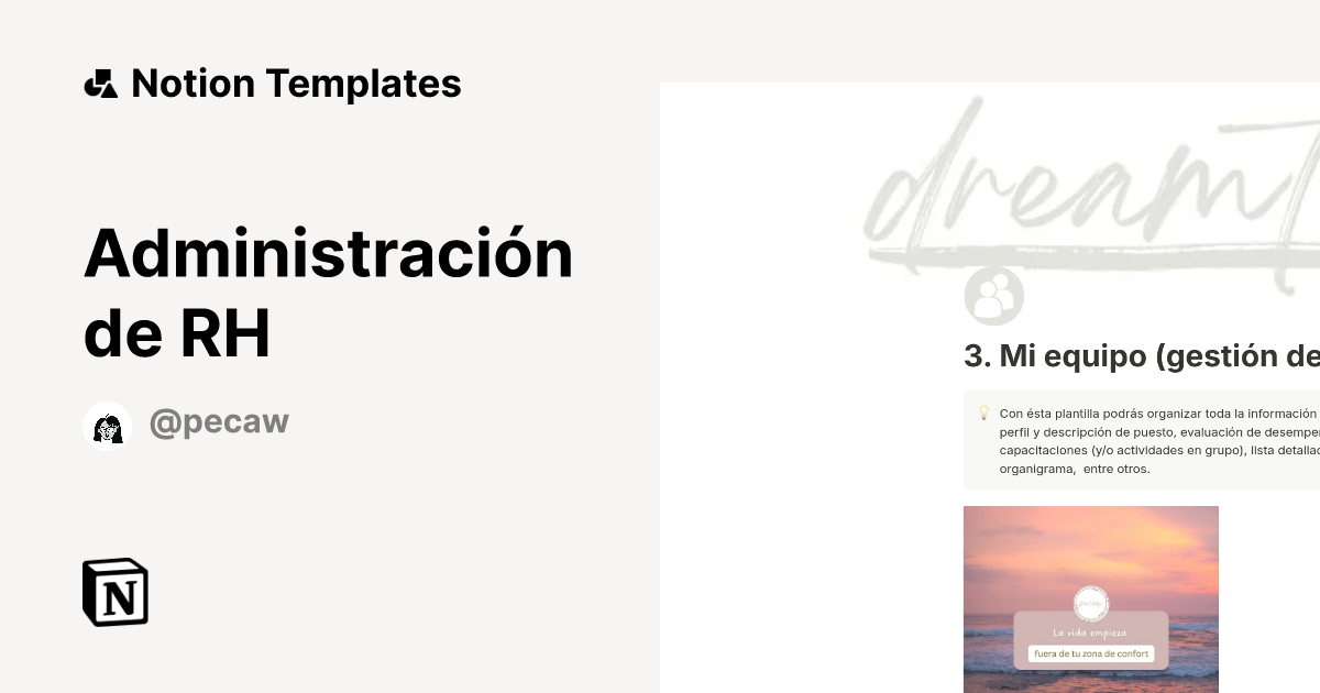 Administración de RH Template | Notion Marketplace