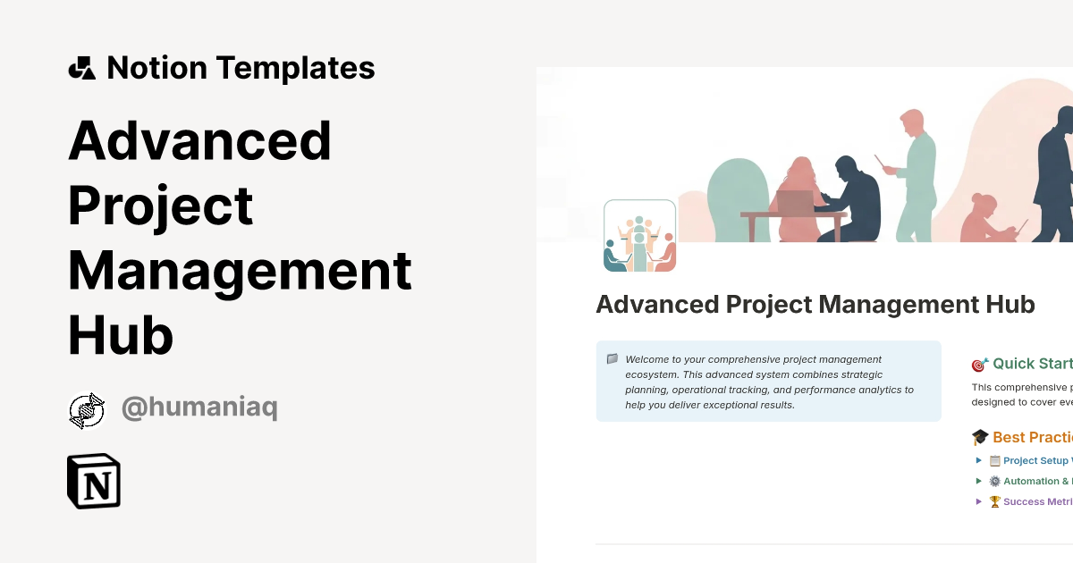 Advanced Project Management Hub Template | Notion Marketplace