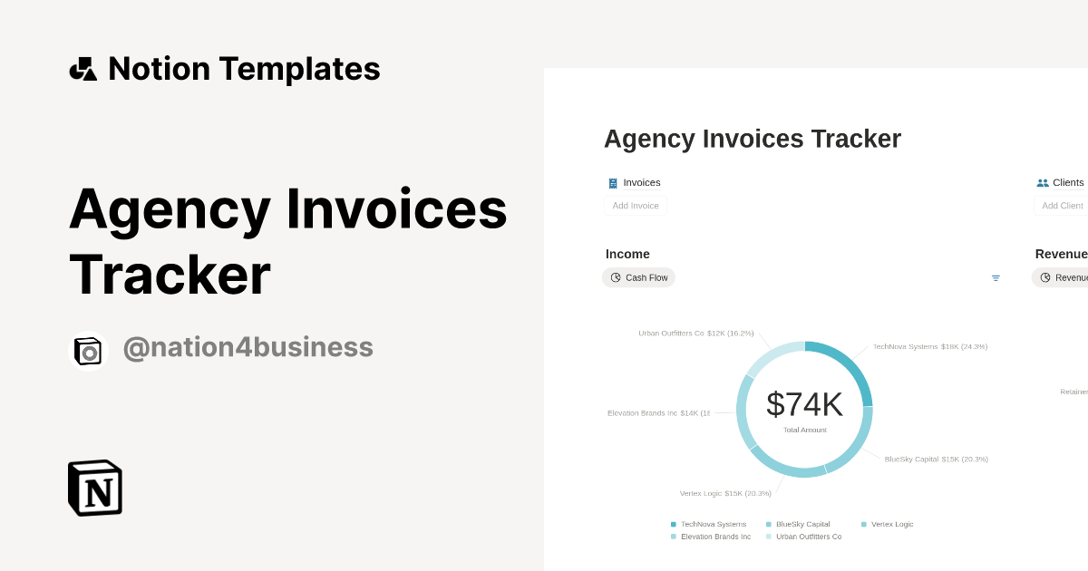 Agency Invoices Tracker Template | Notion Marketplace