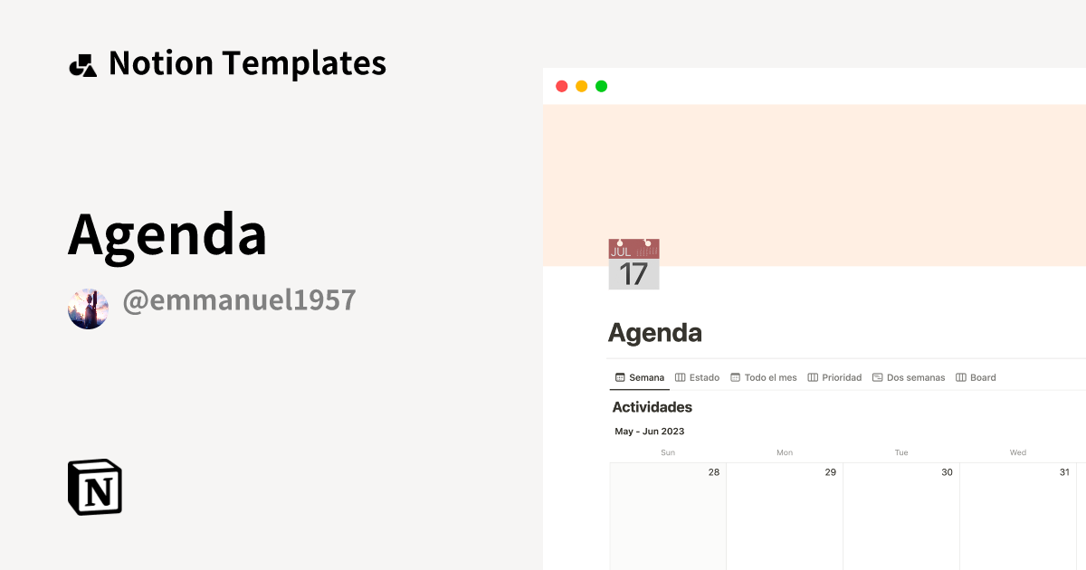 Agenda Template | Notion Marketplace