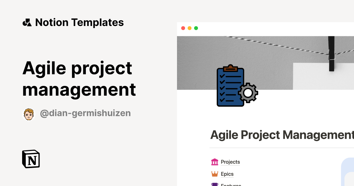 Agile project management Template by Dian Germishuizen | Notion Marketplace