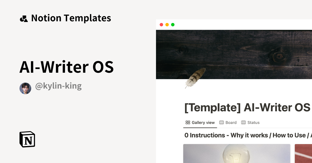 AI-Writer OS Template | Notion Marketplace